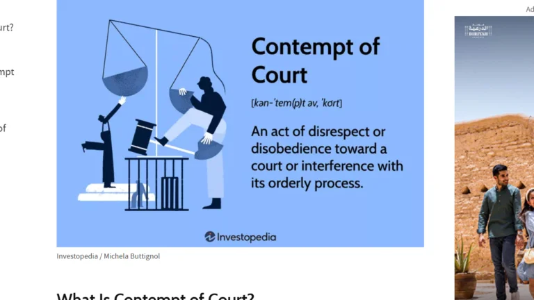 Contempt of Court Act, 1971: A Detailed Exploration