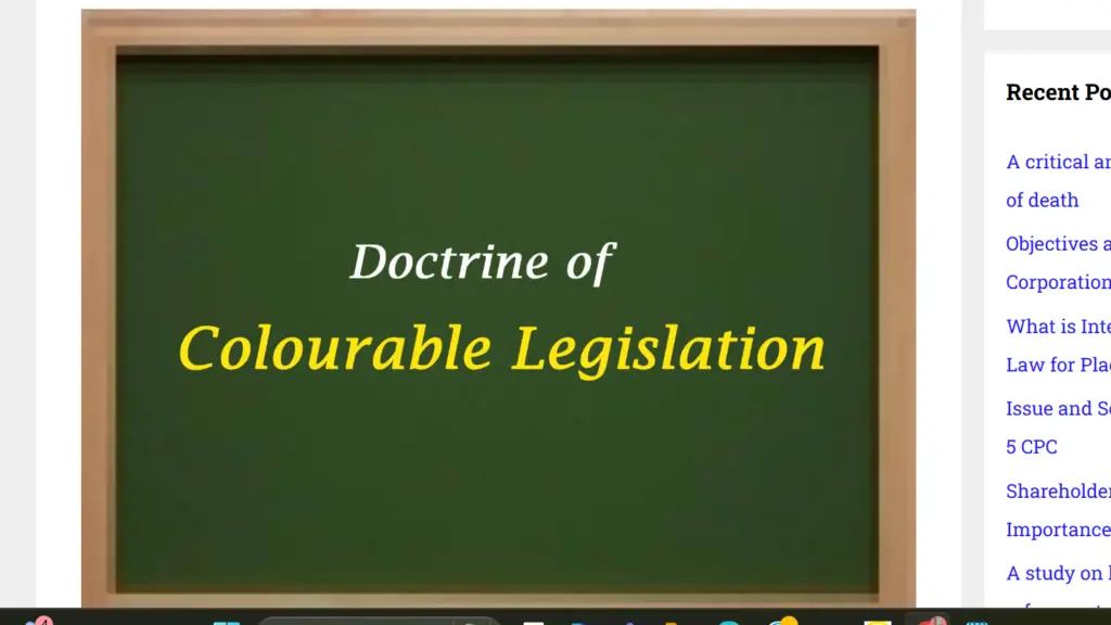 The Doctrine of Colourable Legislation: Meaning, Judicial ...