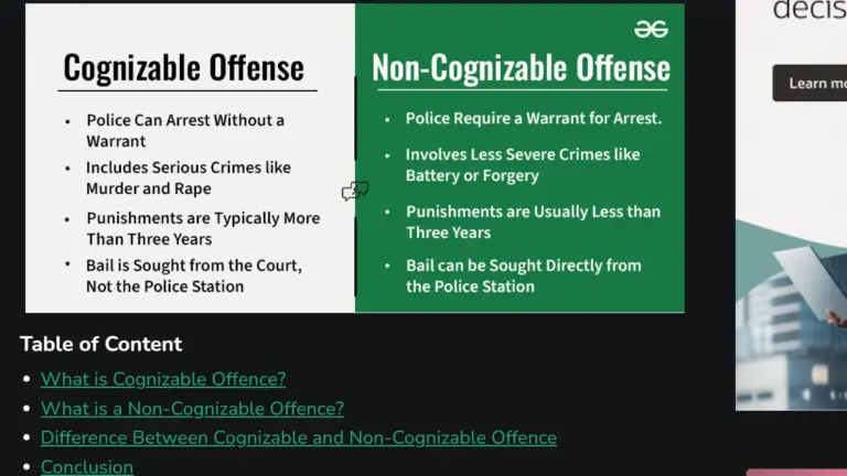 Cognizable and Non Cognizable Offences: 10 Vital Key Differences and ...